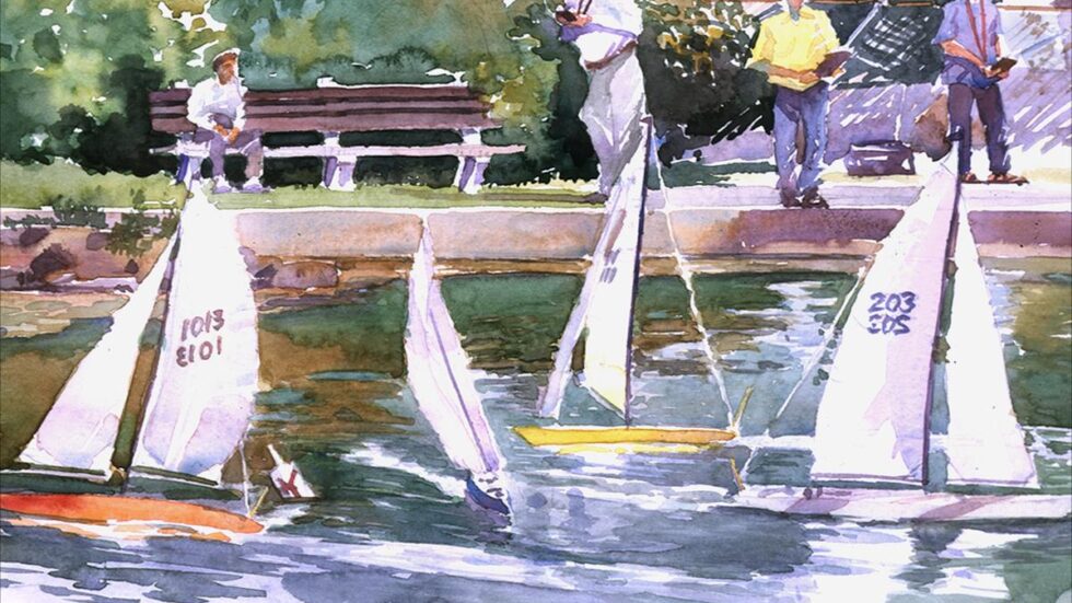 Sunday Races at Redd's Pond - Frank M. Costantino